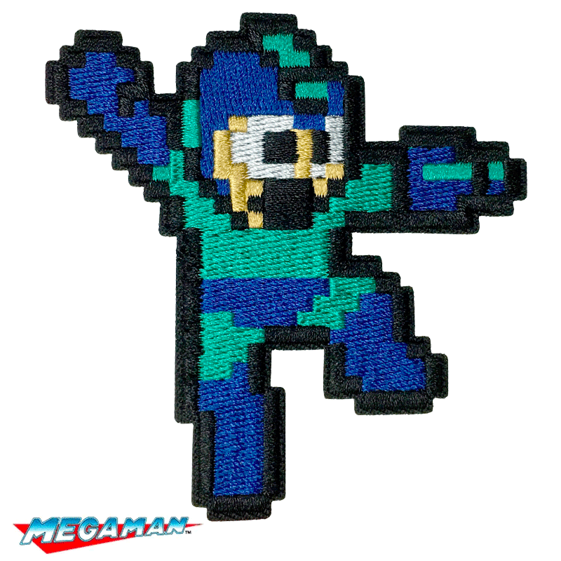 Leaping 8-Bit Mega Man - Mega Man Patch – Zen Monkey Studios