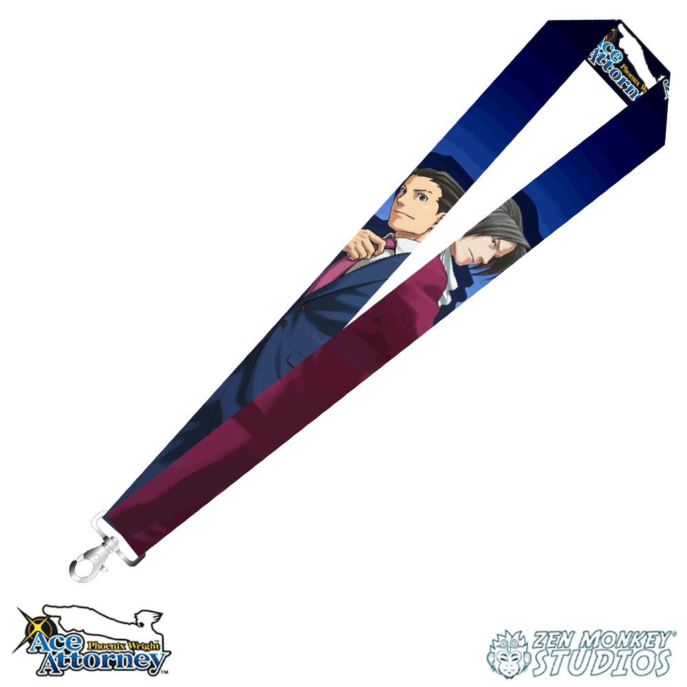 Phoenix Vs. Edgeworth Ace Attorney Lanyard | Zen Monkey Studios
