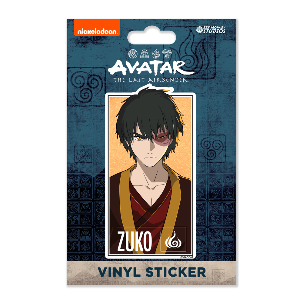 Glitter Zuko - Avatar: The Last Airbender Sticker – Zen Monkey Studios