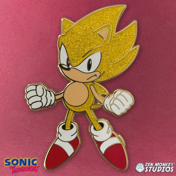 Super Sonic Mega-Pin: Classic Sonic The Hedgehog Collectible Pin – Zen ...